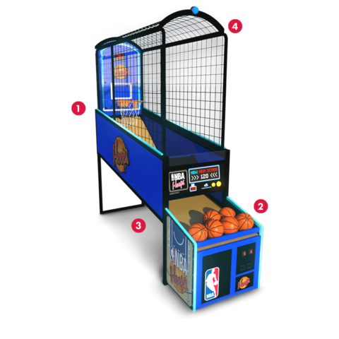 NBA Hoops Basketball Arcade Game OEM Parts, Service & Game Manuals