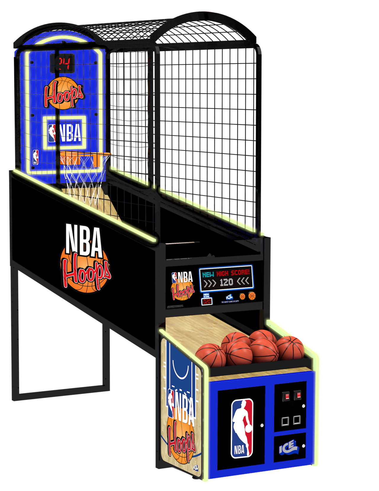 NBA Hoops Basketball Arcade Game OEM Parts, Service & Game Manuals